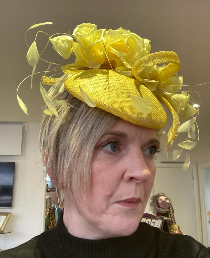 Sara Gadd Lemon Skull Cap fascinator – Maya Maya Ltd